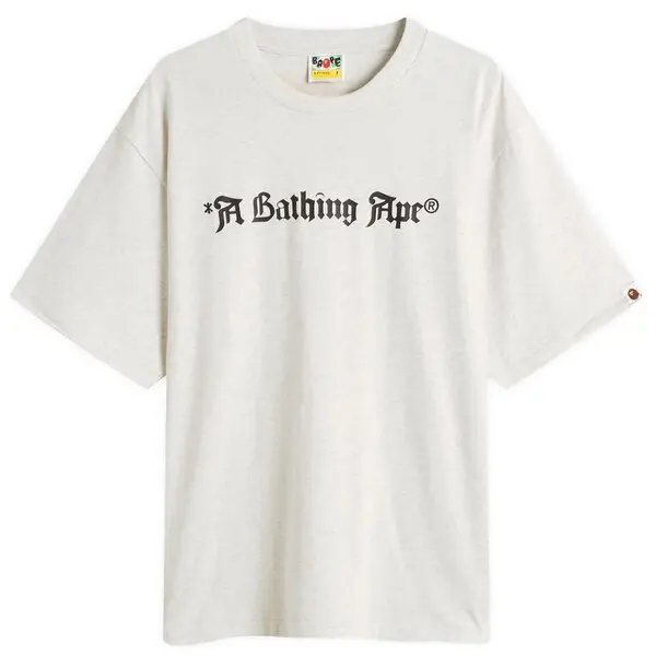A BATHING APE Gothic Logo T-shirt - Gray