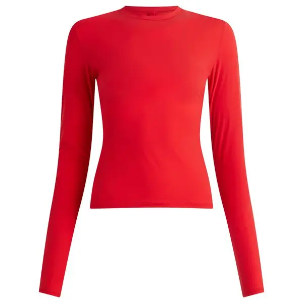 SKIMS Fits Everybody Long Sleeve T-shirt - Cherry