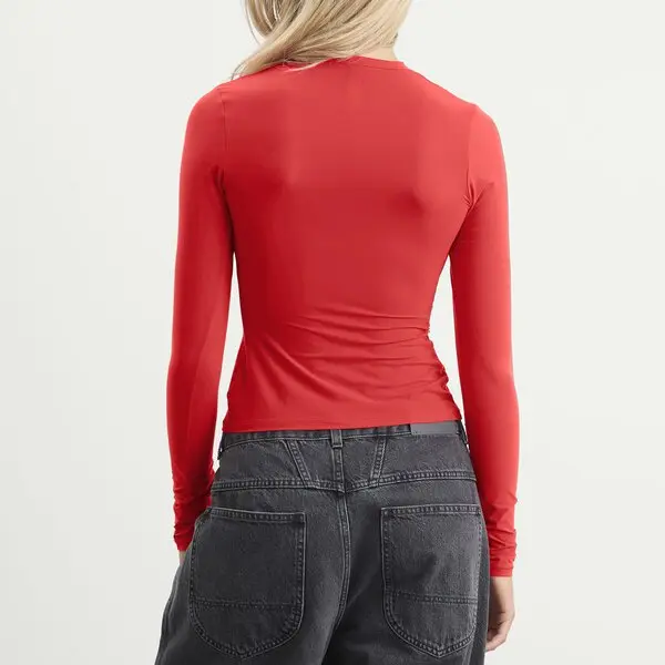 SKIMS Fits Everybody Long Sleeve T-shirt - Cherry