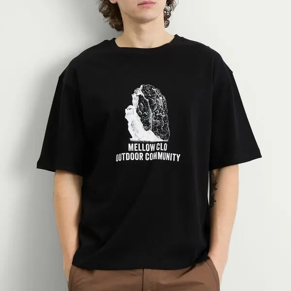 MELLOW CLO Slab T-shirt - Black