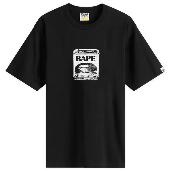 A BATHING APE Can Food T-shirt - Black
