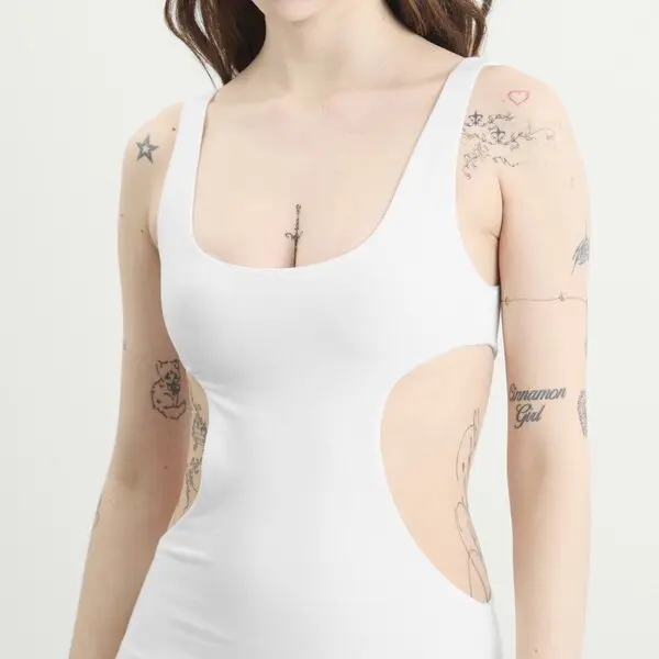 SKIMS Cotton Jersey Cut-out Mini Dress