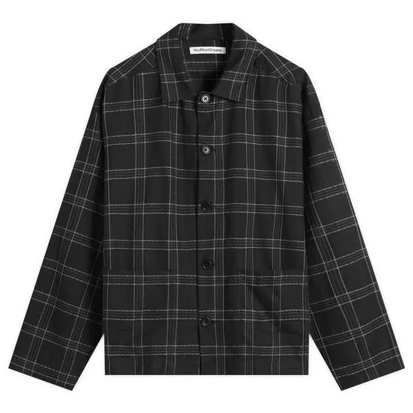 You Must Create Pj Check Overshirt - Black/grey