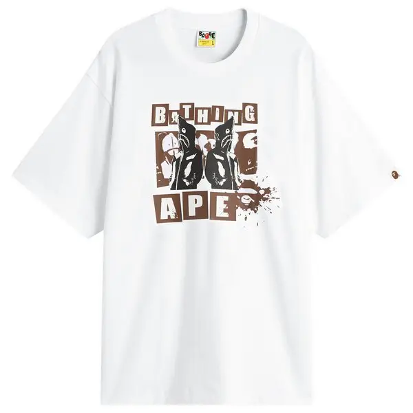 A BATHING APE Graffiti Logo T-shirt - White
