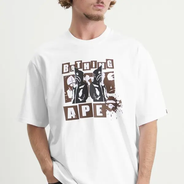 A BATHING APE Graffiti Logo T-shirt - White