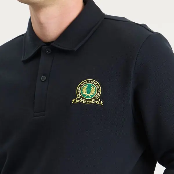 Fred Perry Tennis Badge Collared Sweatshirt