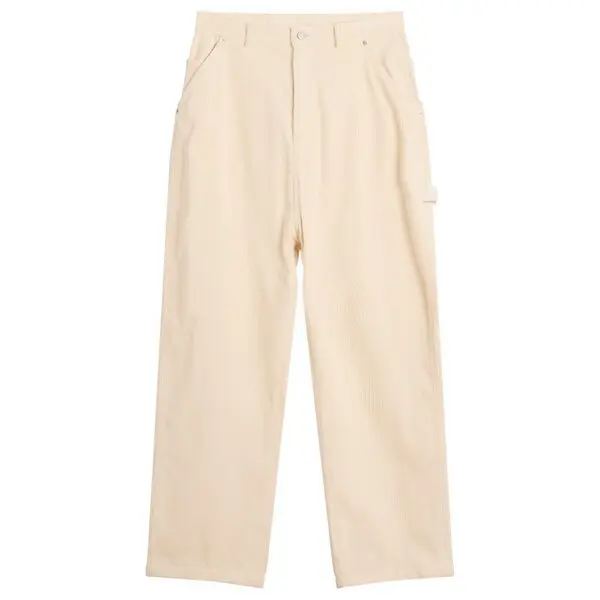 Drole De Monsieur Baggy Velvet Trousers - Ecru