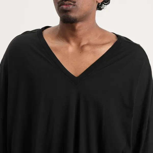 Rick Owens V Neck Tommy T-shirt - Black
