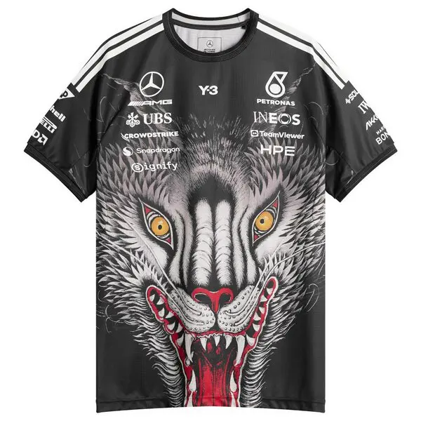 Y3 X Mercedes F1 Driver Short Sleeve Jersey - Black