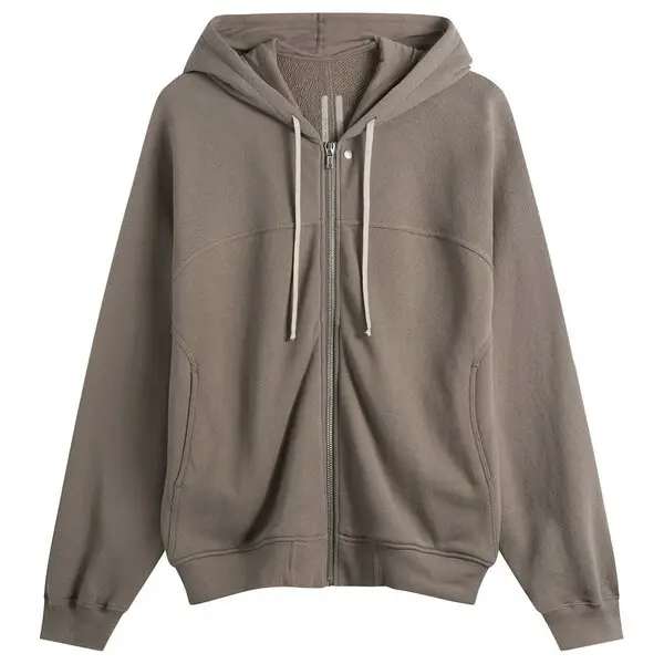 Rick Owens Slouchy Zip Hoodie - Dust
