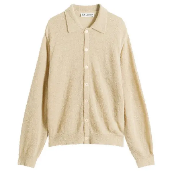 Our Legacy Fuzzy Alpaca Evening Polo - Soft Sage