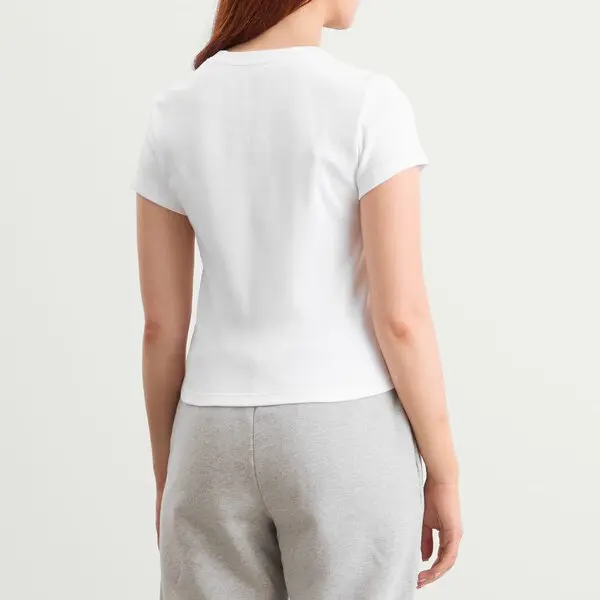 Nike Ribbed Cotton T-shirt With Embroidered Swoosh