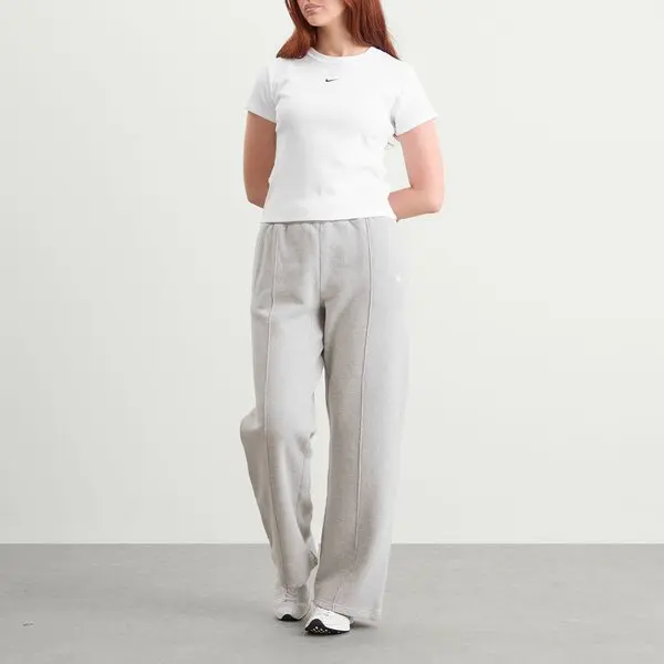 Nike Ribbed Cotton T-shirt With Embroidered Swoosh