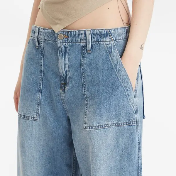 Good American Lite Linen Denim Pants - Indigo