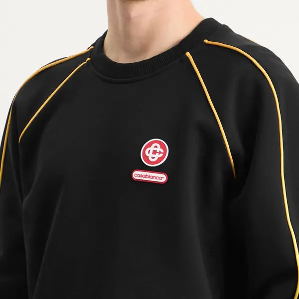 Casablanca Loopback Gradient Piping Raglan Sweatshirt