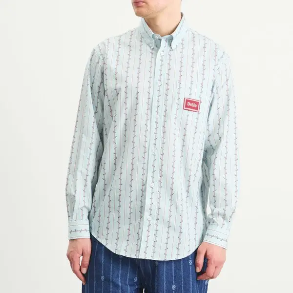 Drole De Monsieur Stripe Logo Shirt