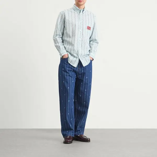 Drole De Monsieur Stripe Logo Shirt