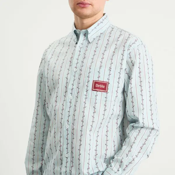 Drole De Monsieur Stripe Logo Shirt