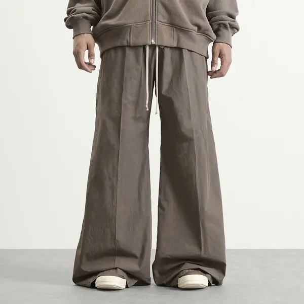 Rick Owens Geth Belas Wide Leg Trousers - Dust