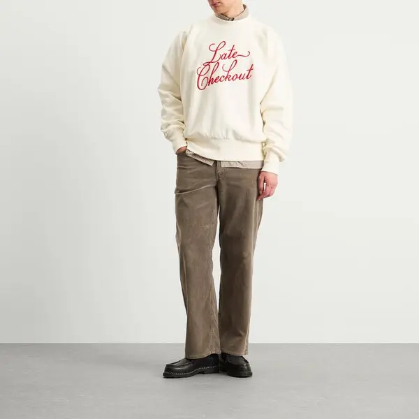 LATE CHECKOUT Script Crewneck Sweatshirt