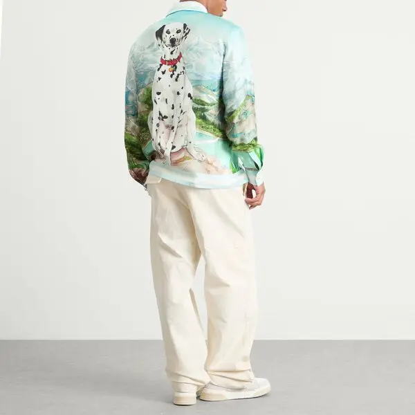 Casablanca Classic Long Sleeve Patterned Silk Shirt