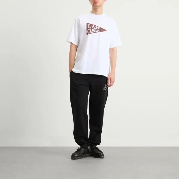 LATE CHECKOUT Burgundy Flag Tee
