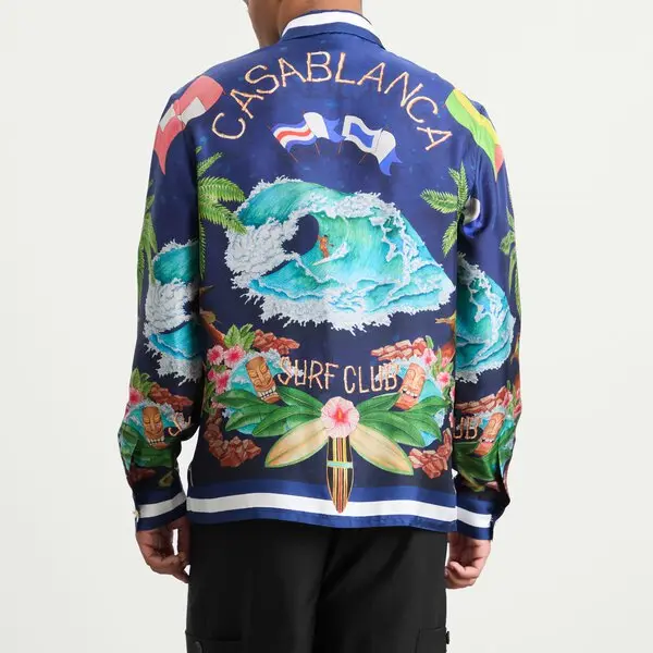 Casablanca Classic Long Sleeve Patterned Silk Shirt