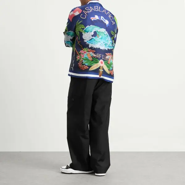 Casablanca Classic Long Sleeve Patterned Silk Shirt