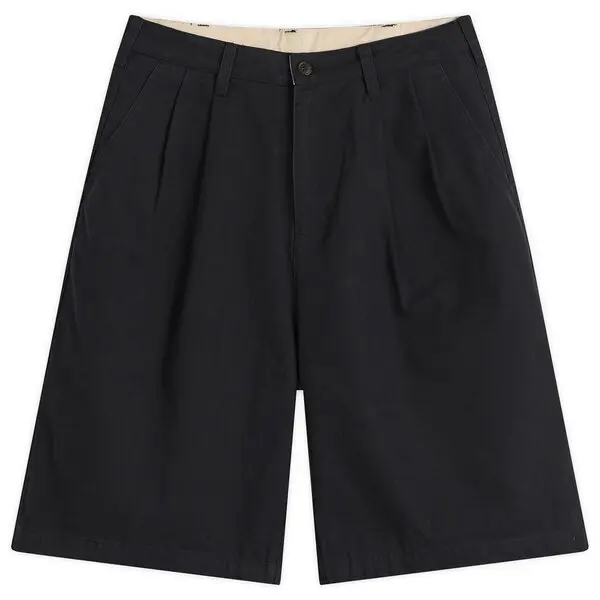 BUTTER GOODS Pleated Shorts - Washed Black