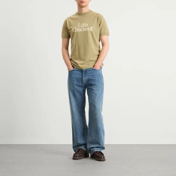 LATE CHECKOUT Logo Vintage Ringer Tee
