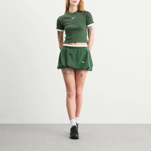 Nike Ribbed Cropped Top With Contrast Hems