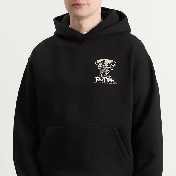 BUTTER GOODS Terrain Hoodie With Graphic Print - Black
