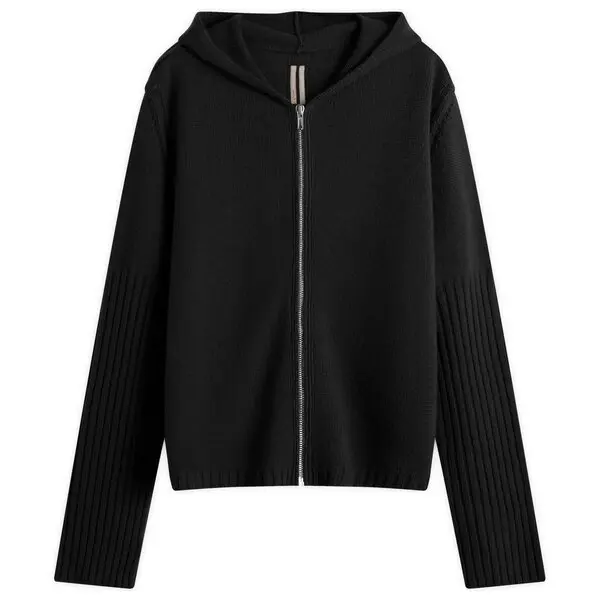 Rick Owens Knit Zip Through - Black