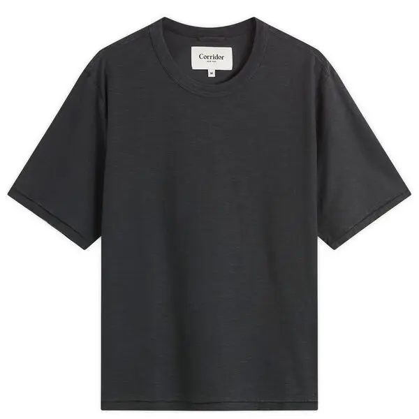 CORRIDOR Slub T-shirt - Black