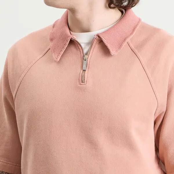 BOUND Snow Wash Jersey Half Zip Polo