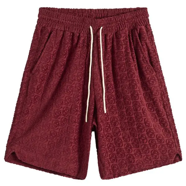 Drole De Monsieur Monogram Shorts - Wine