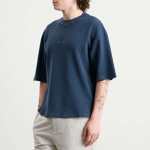 BOUND Acid Wash Organic Waffle T-shirt