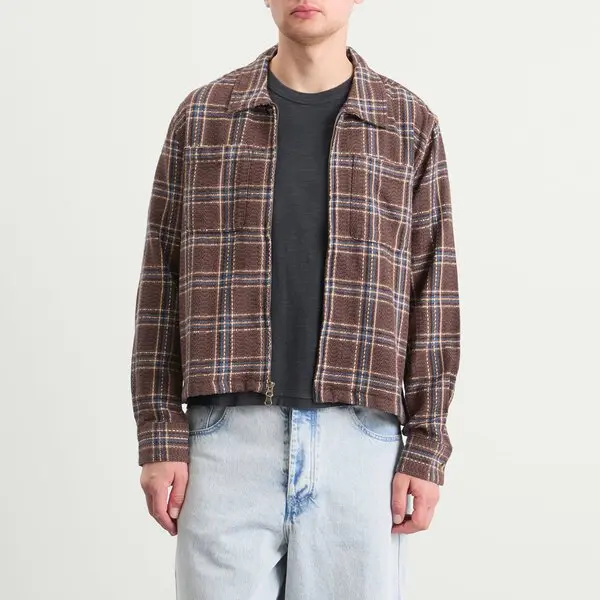 CORRIDOR Venice Plaid Zip Shirt