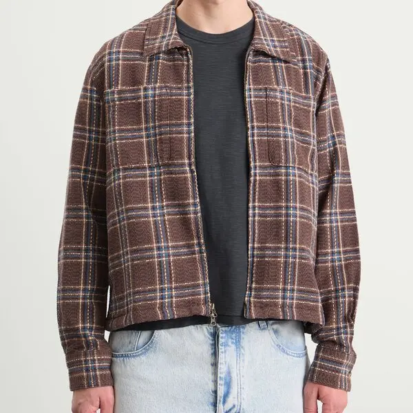 CORRIDOR Venice Plaid Zip Shirt