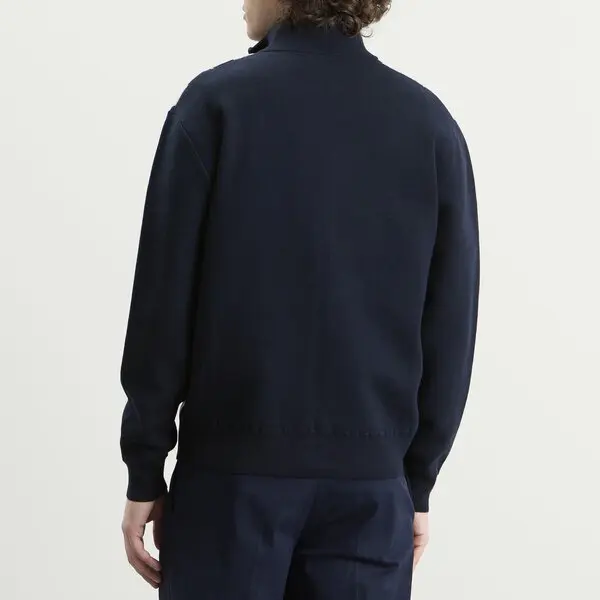 Drole De Monsieur Striped Zipped Knit Jacket