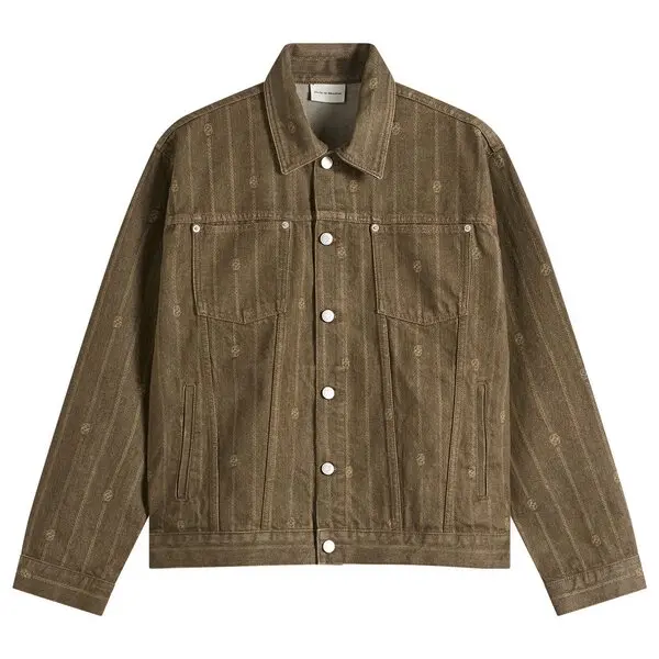 Drole De Monsieur Monogram Denim Jacket - Brown
