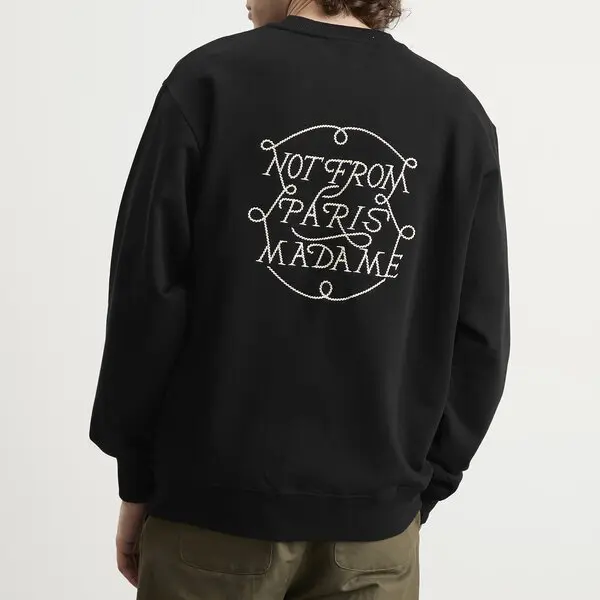 Drole De Monsieur Slogan Braided Sweatshirt