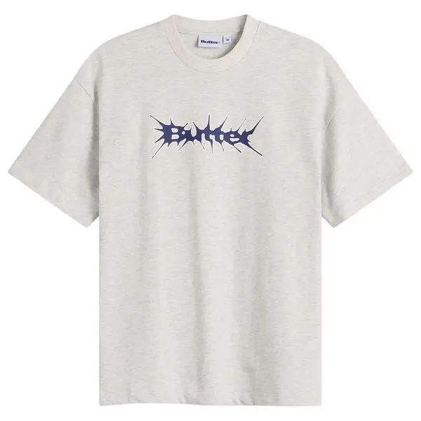 BUTTER GOODS Nail Logo T-shirt - Ash