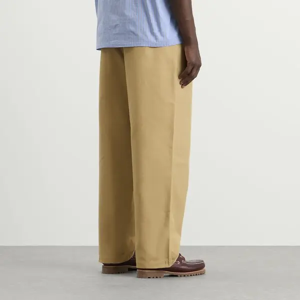 BOUND Wide Pleated Cotton Trousers