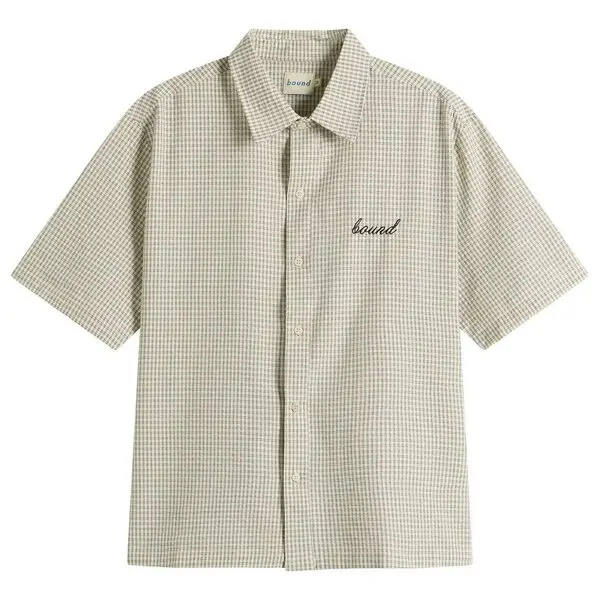 BOUND Gingham Cropped Shirt - Ecru