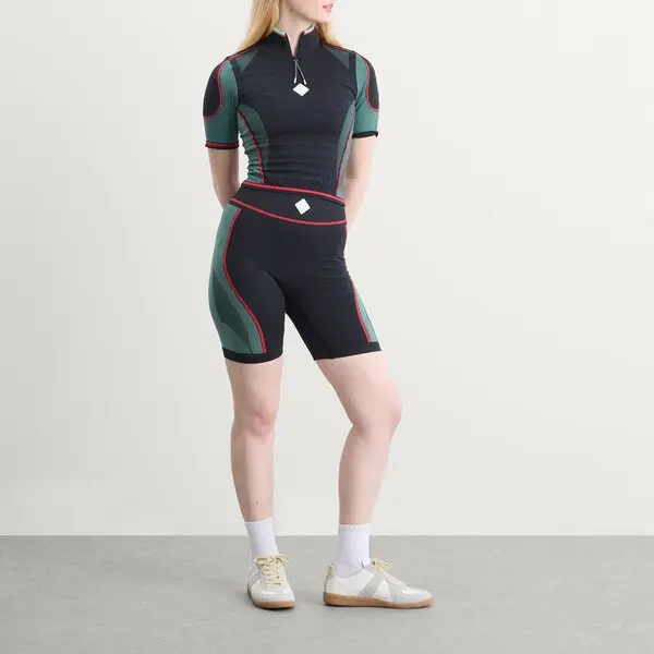 Casablanca Seamless Shorts - Black/mint
