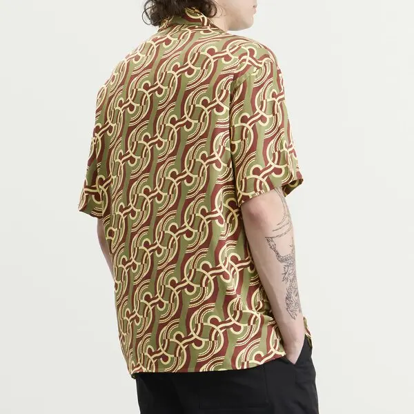 Drole De Monsieur Viscose Chain Link Monogram Shirt