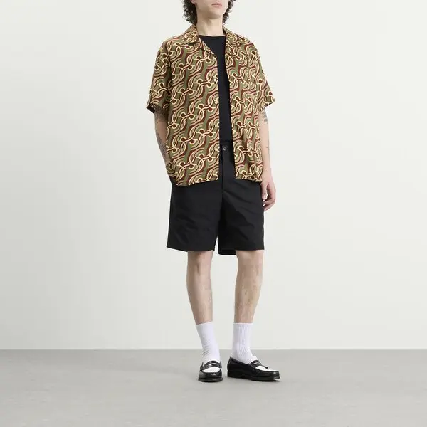 Drole De Monsieur Viscose Chain Link Monogram Shirt