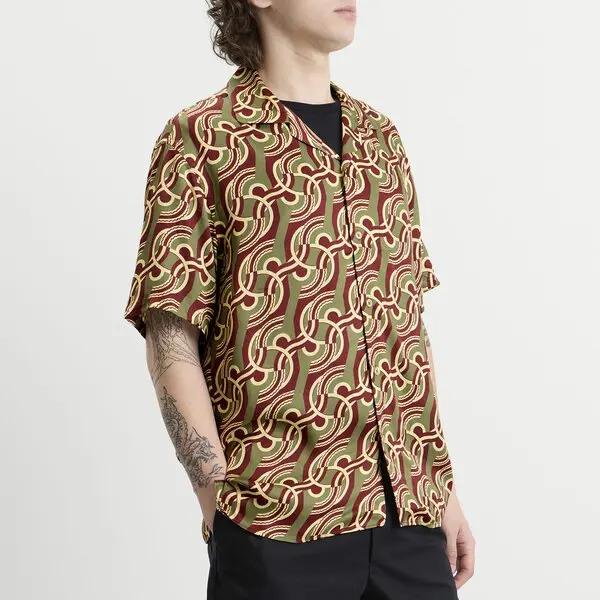 Drole De Monsieur Viscose Chain Link Monogram Shirt