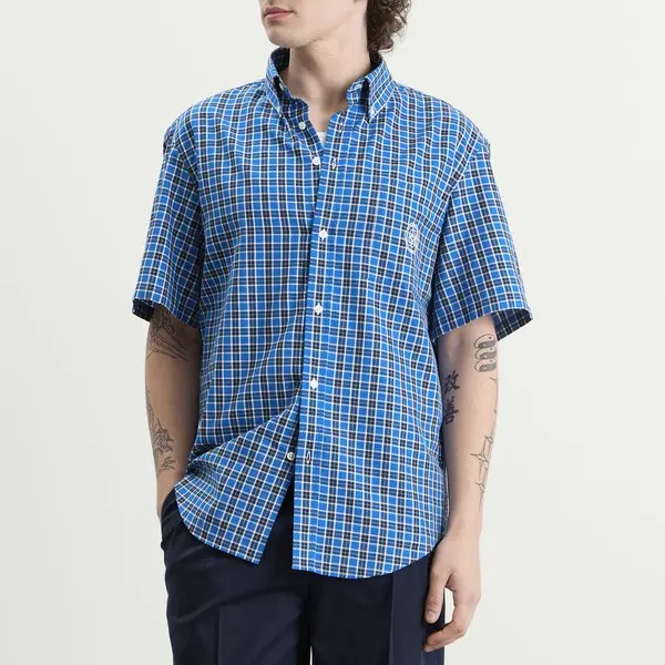 Drole De Monsieur Short Sleeve Check Shirt